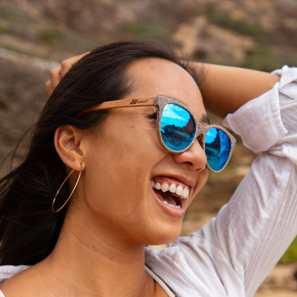 Sandy Classic Friendly Sunglasses with Blue Mirror Polarized Lens ...